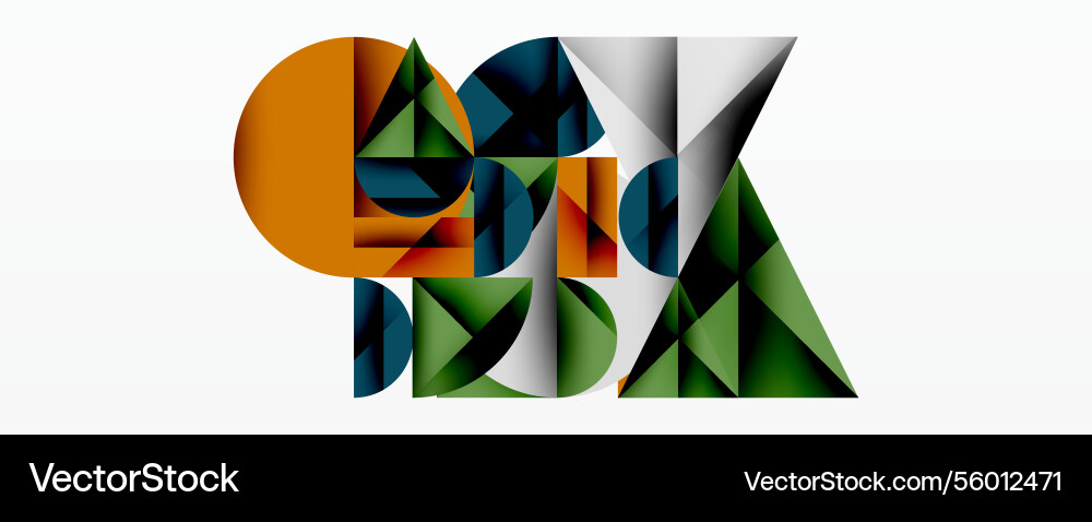 Abstract geometric design with intersecting Vector Image