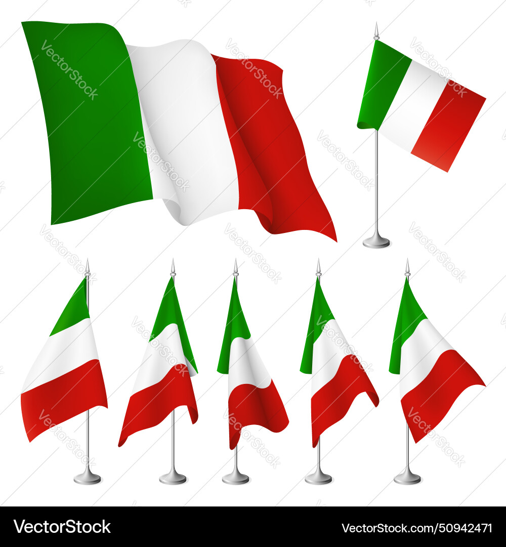 Flags of italy Royalty Free Vector Image - VectorStock