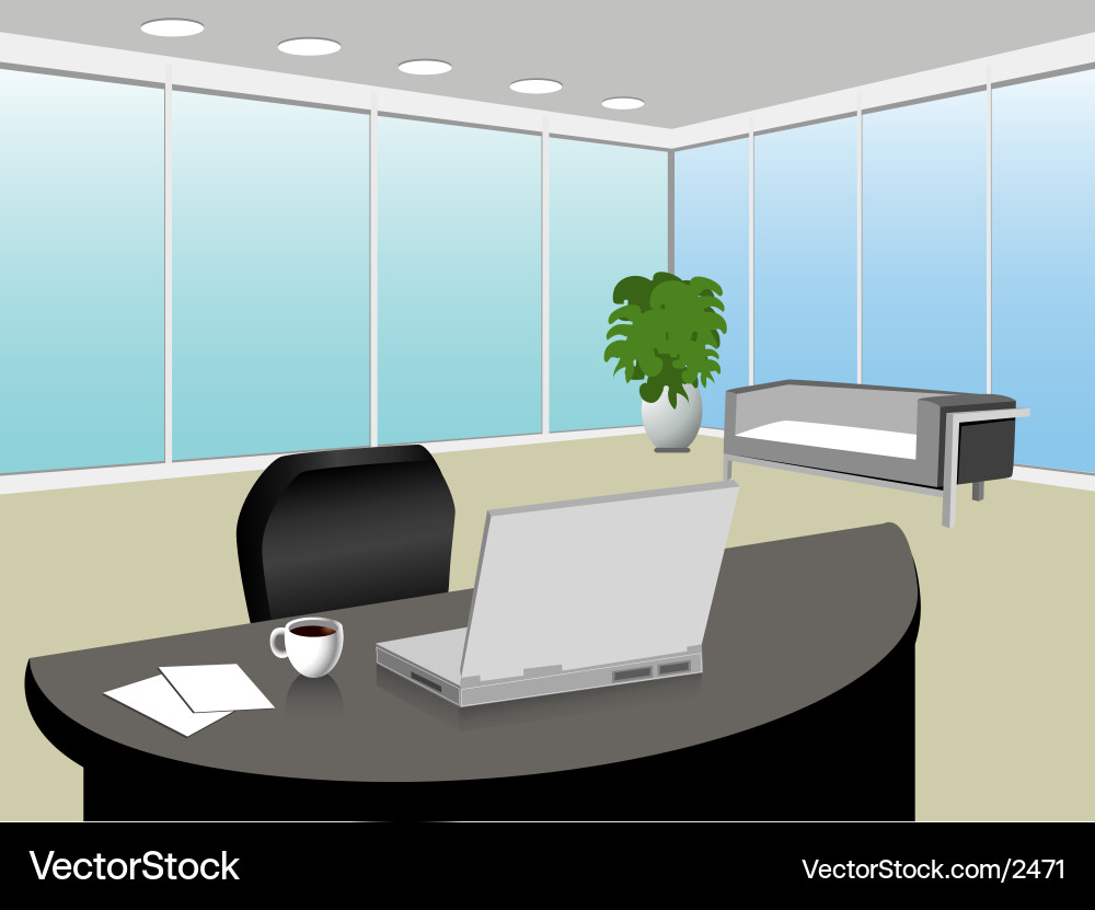 Modern office Royalty Free Vector Image - VectorStock