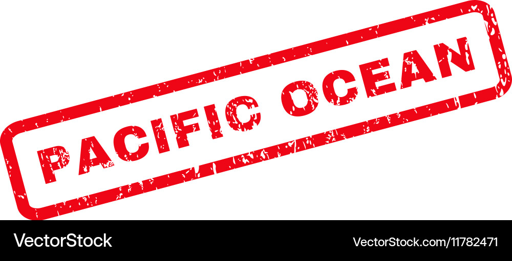 Pacific ocean rubber stamp Royalty Free Vector Image