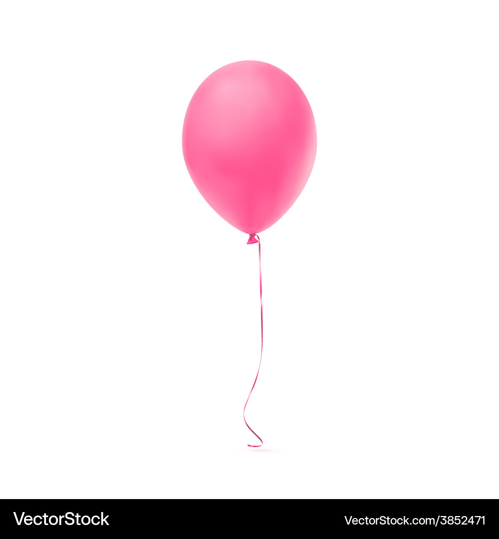 Pink balloon icon isolated on white background Vector Image
