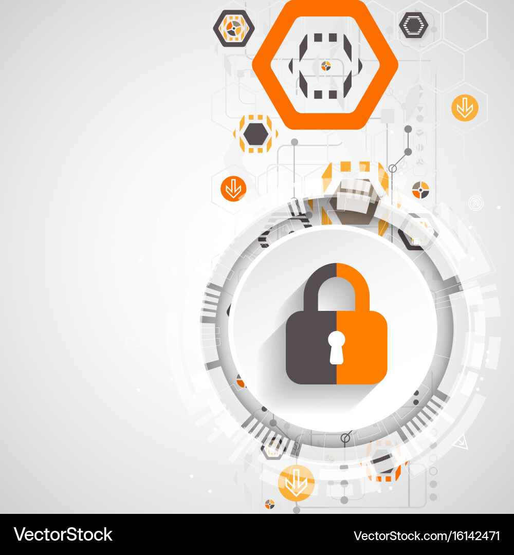 Protection concept protect mechanism system Vector Image