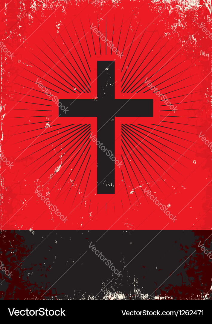 Red Cross Poster Royalty Free Vector Image - VectorStock