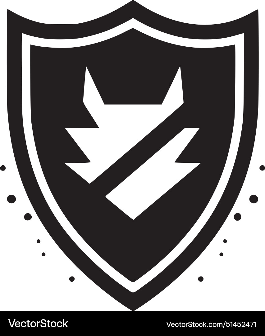 Shield - minimalist and simple silhouette Vector Image