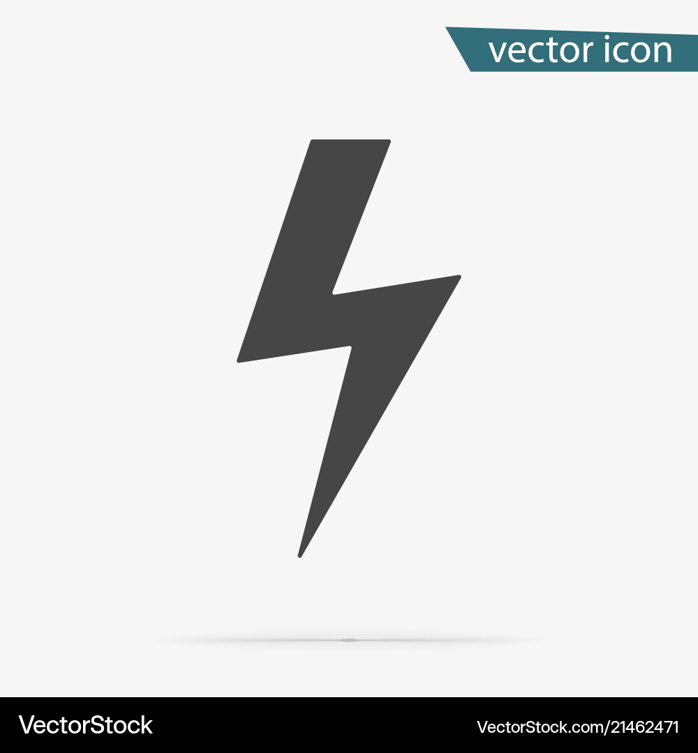 Thunder icon lightning isolated modern si Vector Image
