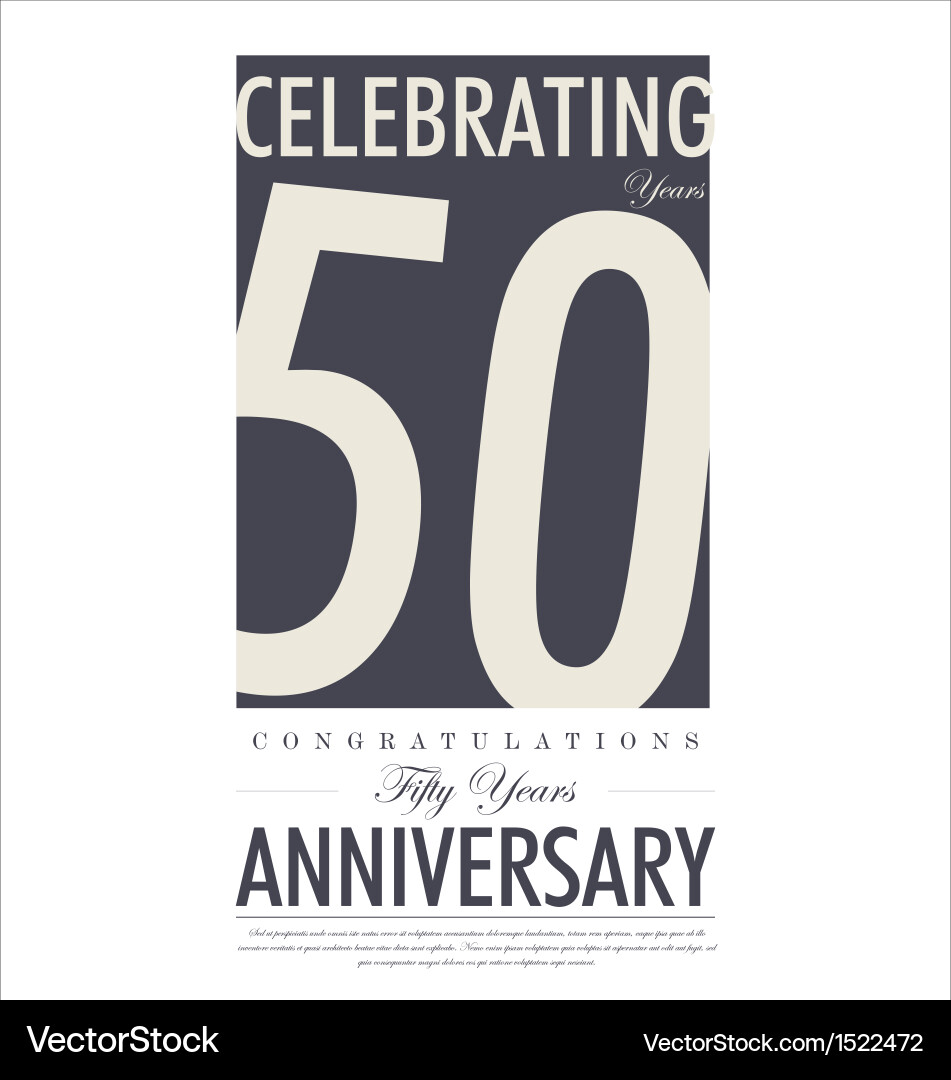 Anniversary retro background Royalty Free Vector Image