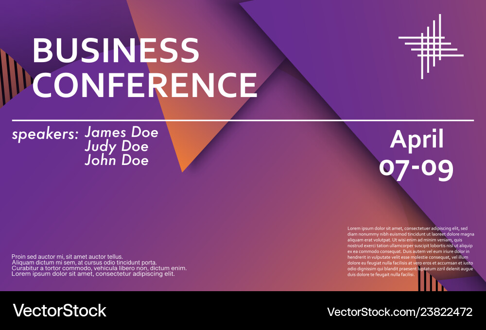 Business conference invitation geometric backdrop Vector Image