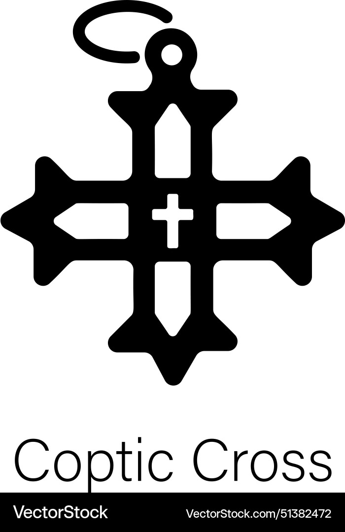 Coptic cross Royalty Free Vector Image - VectorStock