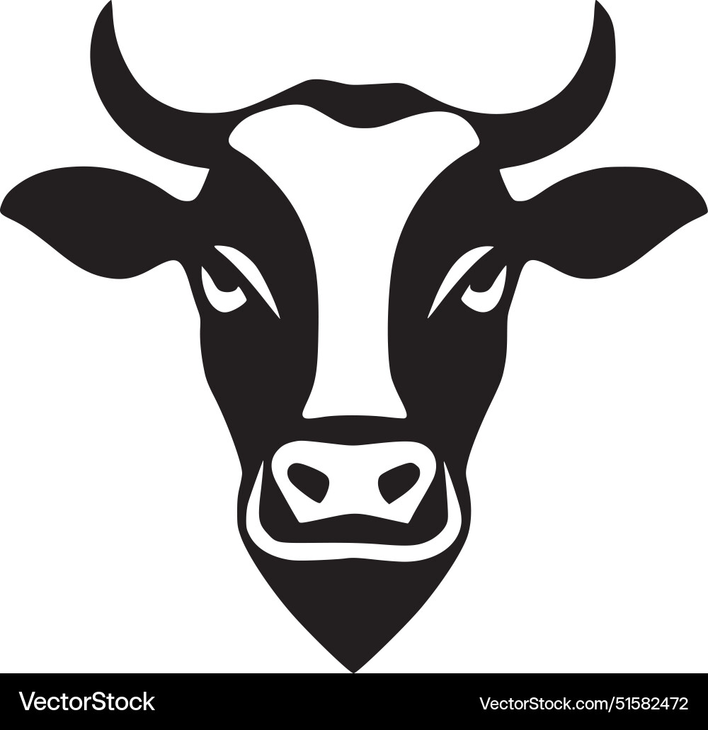 Cow - minimalist and simple silhouette Royalty Free Vector