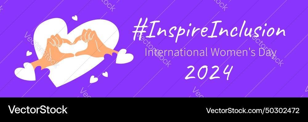 Inspire inclusion campaign heart finger gesture Vector Image