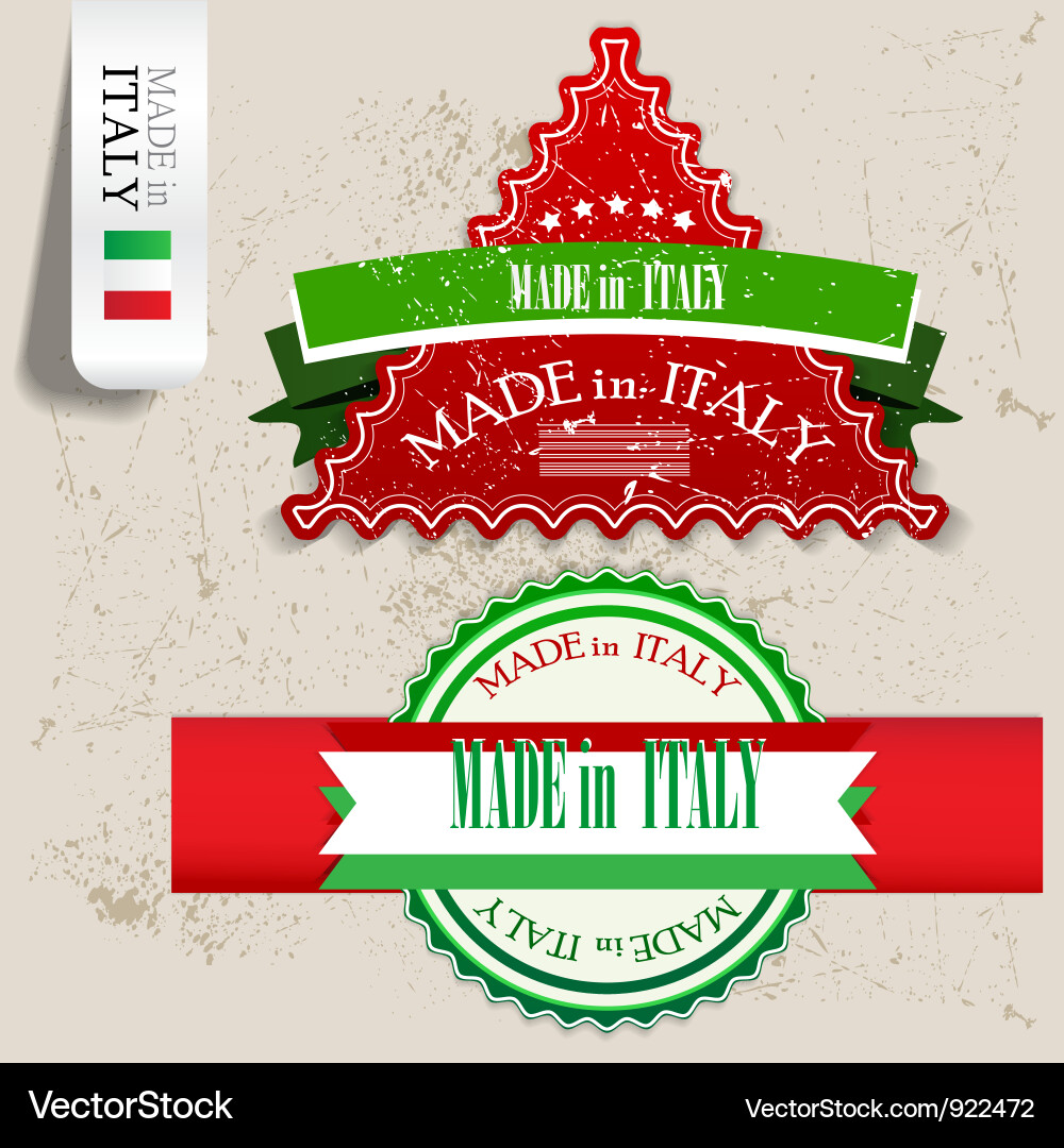 Made in italy Royalty Free Vector Image - VectorStock