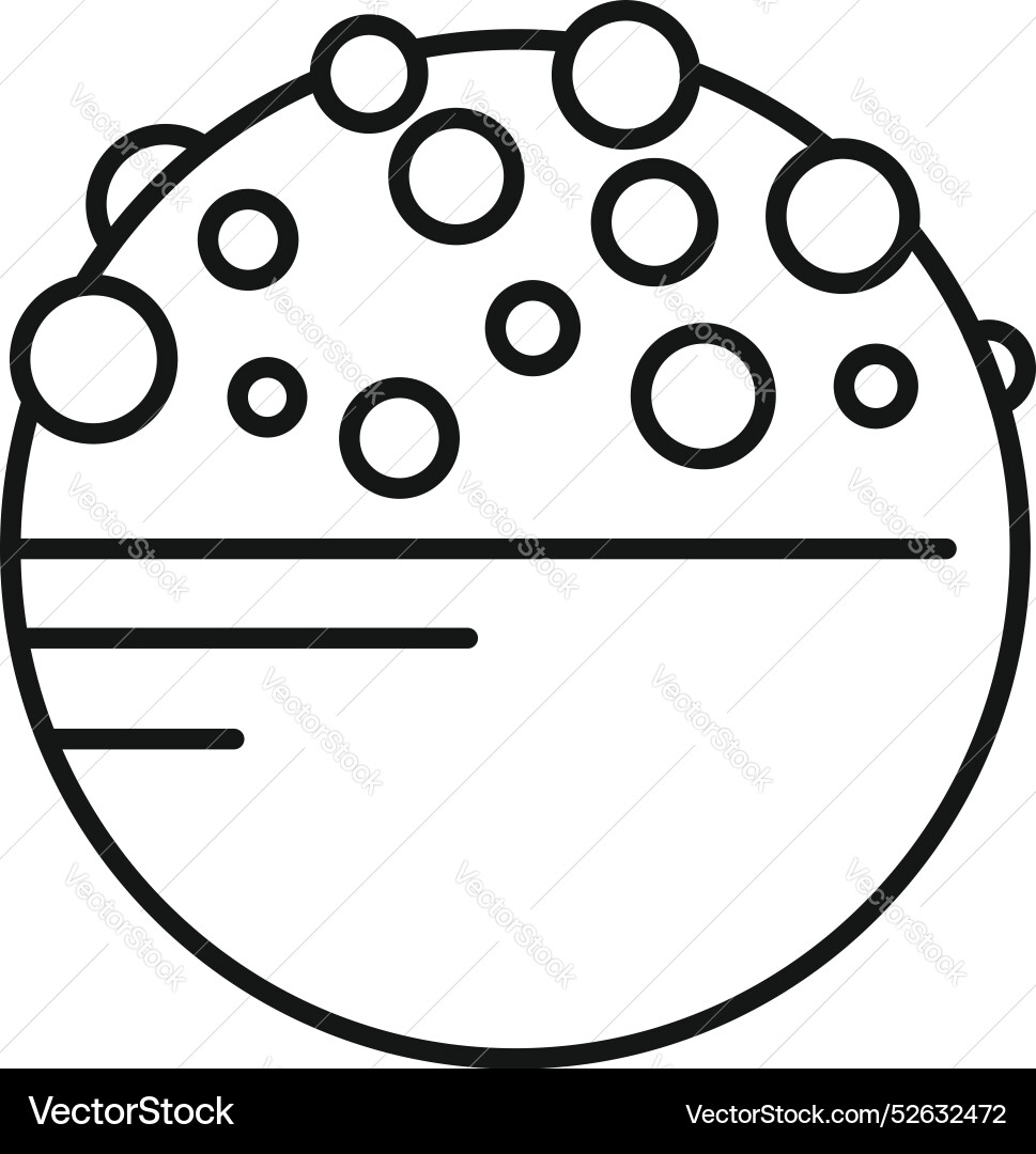 Minimalist planet icon showing round celestial Vector Image