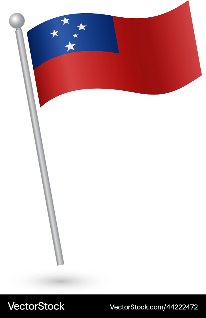 Samoa flag Royalty Free Vector Image - VectorStock