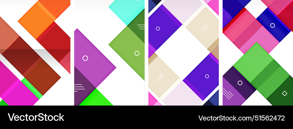 Square abstract poster set Royalty Free Vector Image