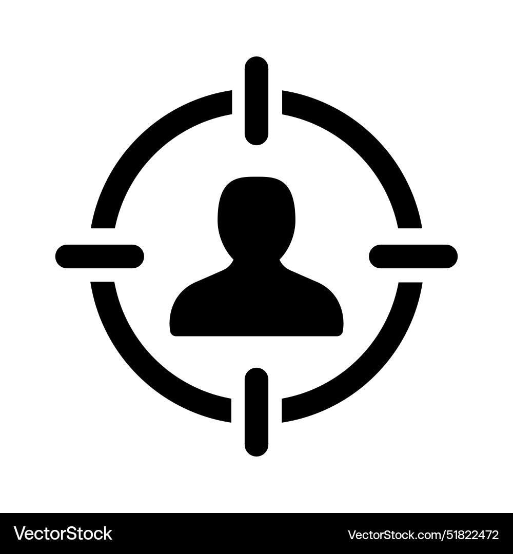 Targeted customer icon Royalty Free Vector Image