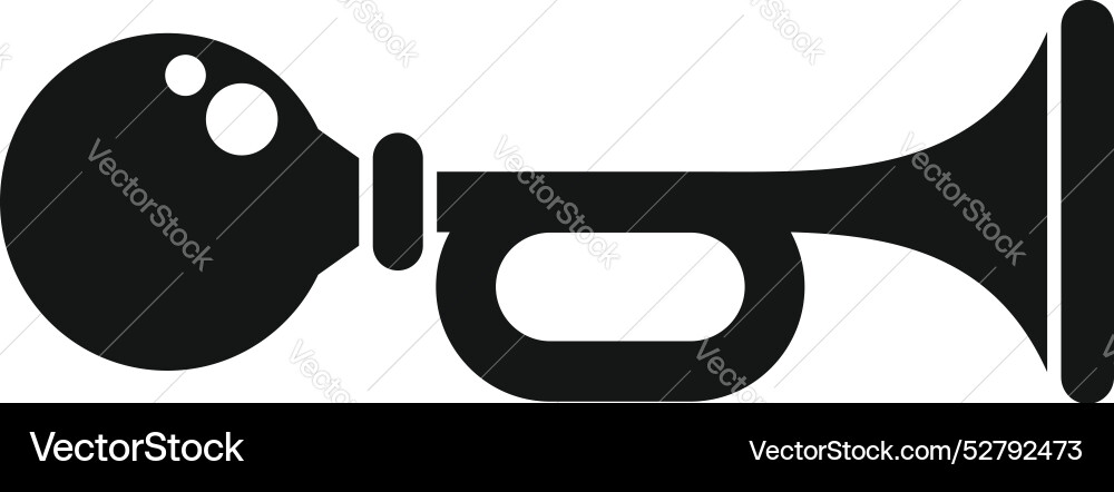 Black retro horn announcing beginning of event Vector Image