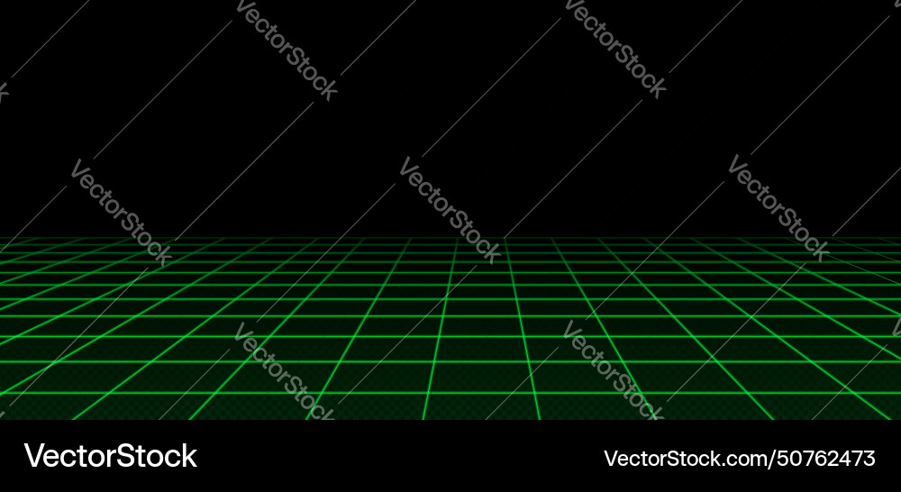 Cyber Grid Landscape Royalty Free Vector Image