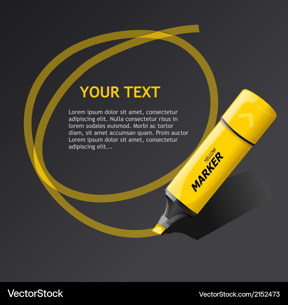 Ector markers text box Royalty Free Vector Image