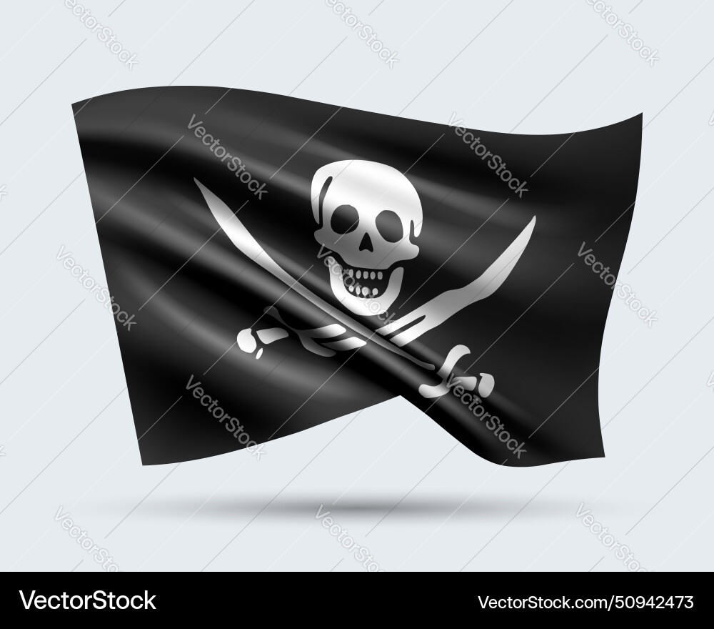 Jolly roger pirates flag Royalty Free Vector Image