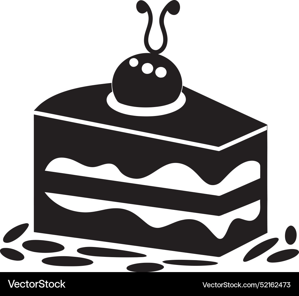 Layers of inspiration cake sweets cr Royalty Free Vector
