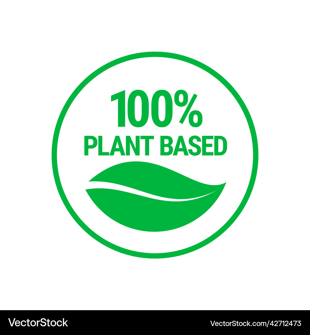 Plant based icon badge stamp Royalty Free Vector Image
