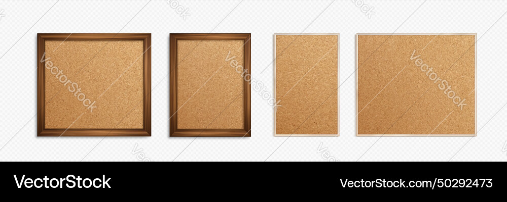 Realistic pin board with cork texture surface Vector Image