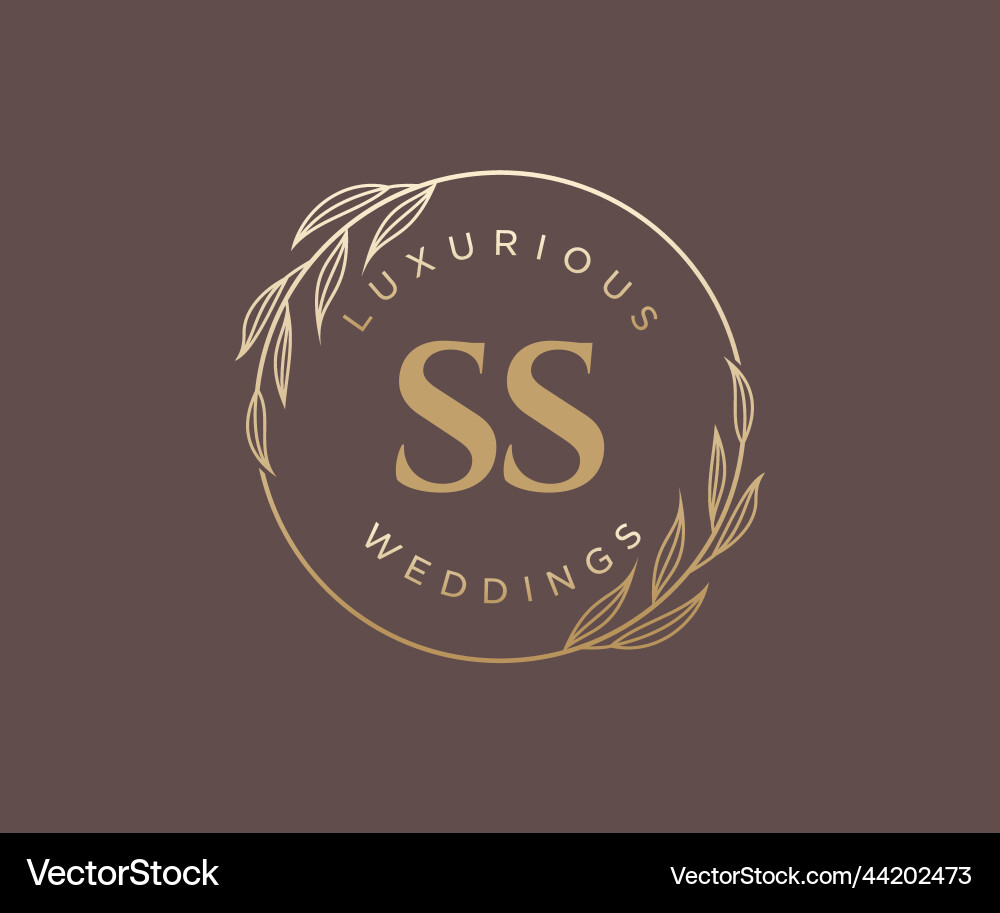 Ss initials letter wedding monogram logos Vector Image