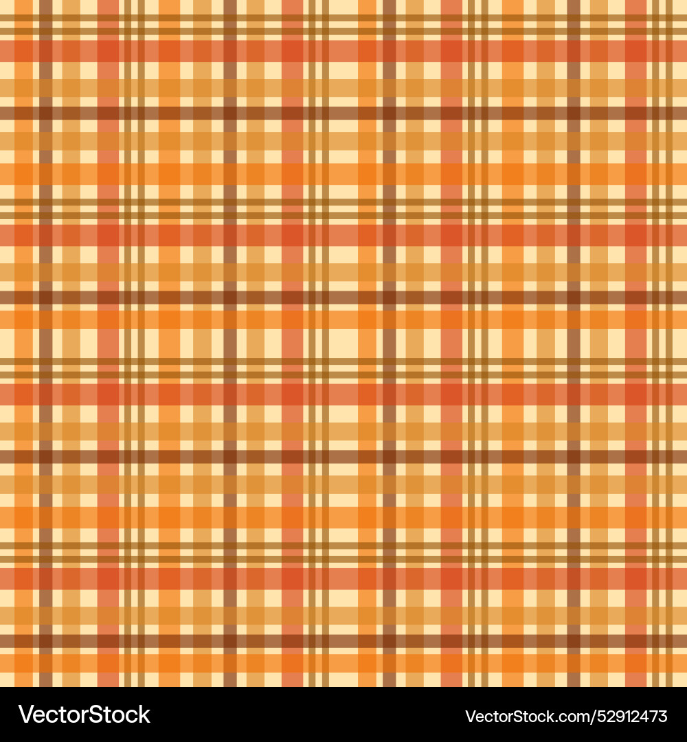 Yellow orange tartan plaid seamless pattern Vector Image