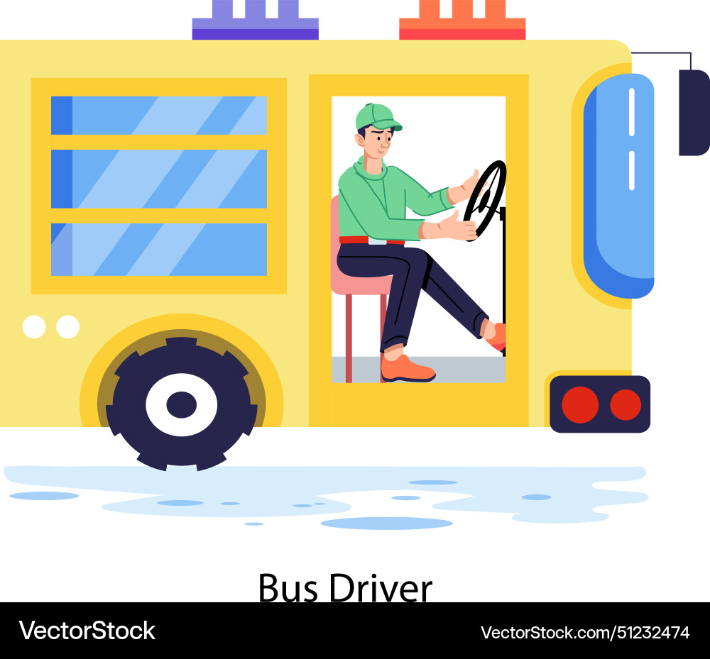 Bus driver Royalty Free Vector Image - VectorStock
