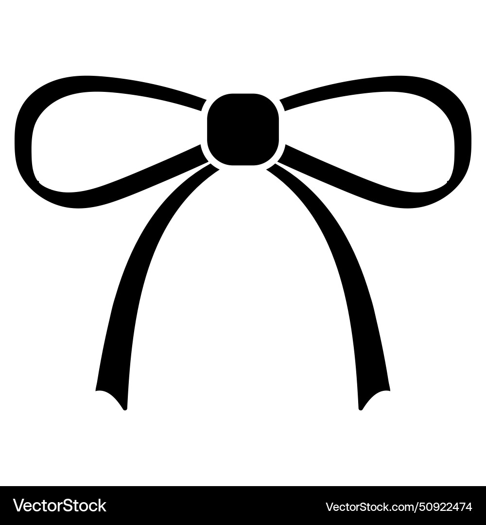 Elegant bow tie icon clothing accessory Royalty Free Vector