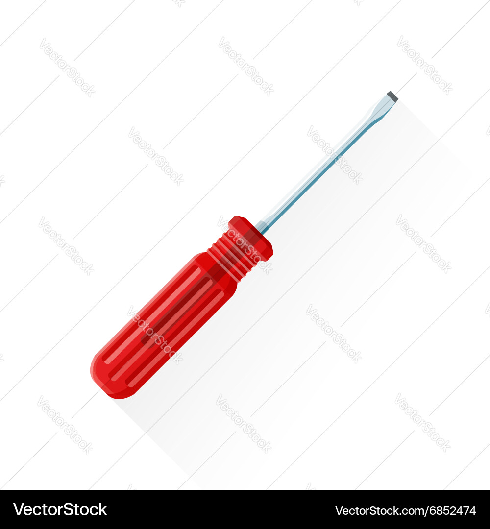Flat-blade screwdriver icon Royalty Free Vector Image