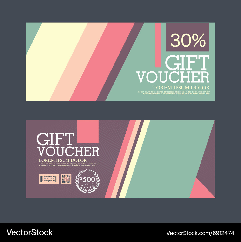 Gift Voucher Template Royalty Free Vector Image