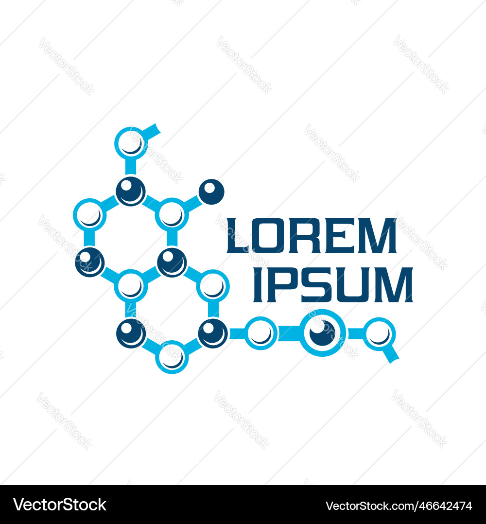 Molecule icon isolated scientific sign Royalty Free Vector