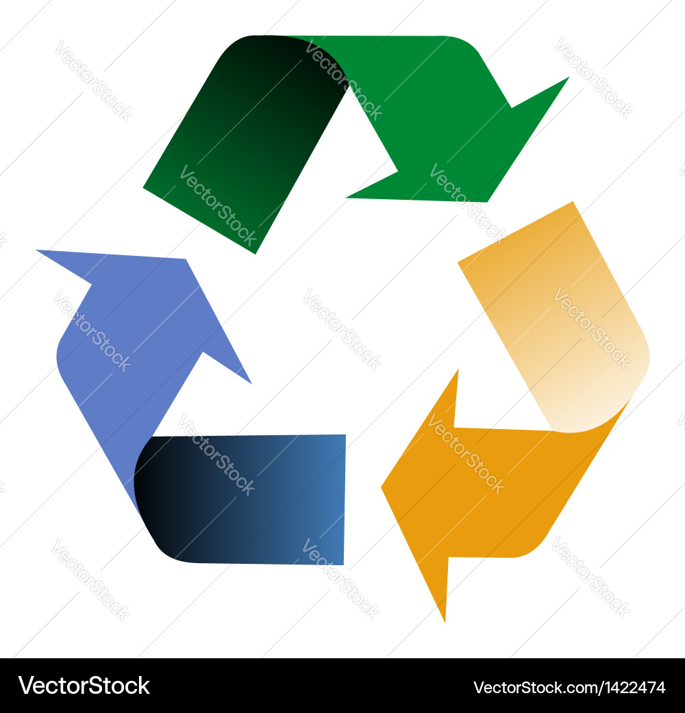 Recycling colors arrows Royalty Free Vector Image