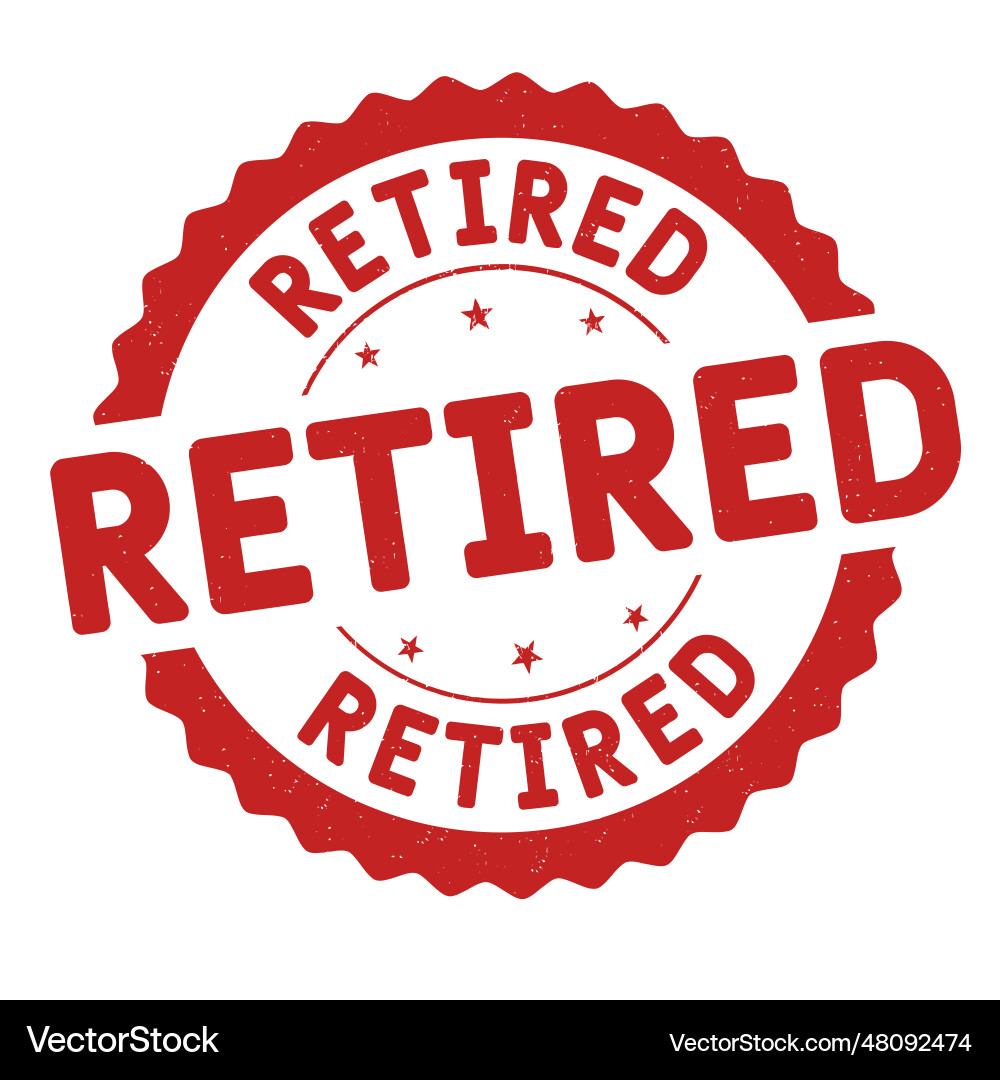 Retired grunge rubber stamp Royalty Free Vector Image