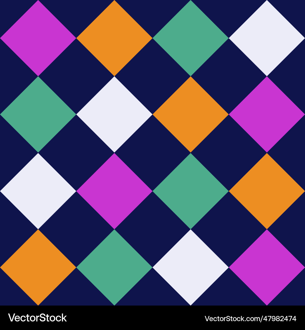 Seamless harlequin pattern square background Vector Image