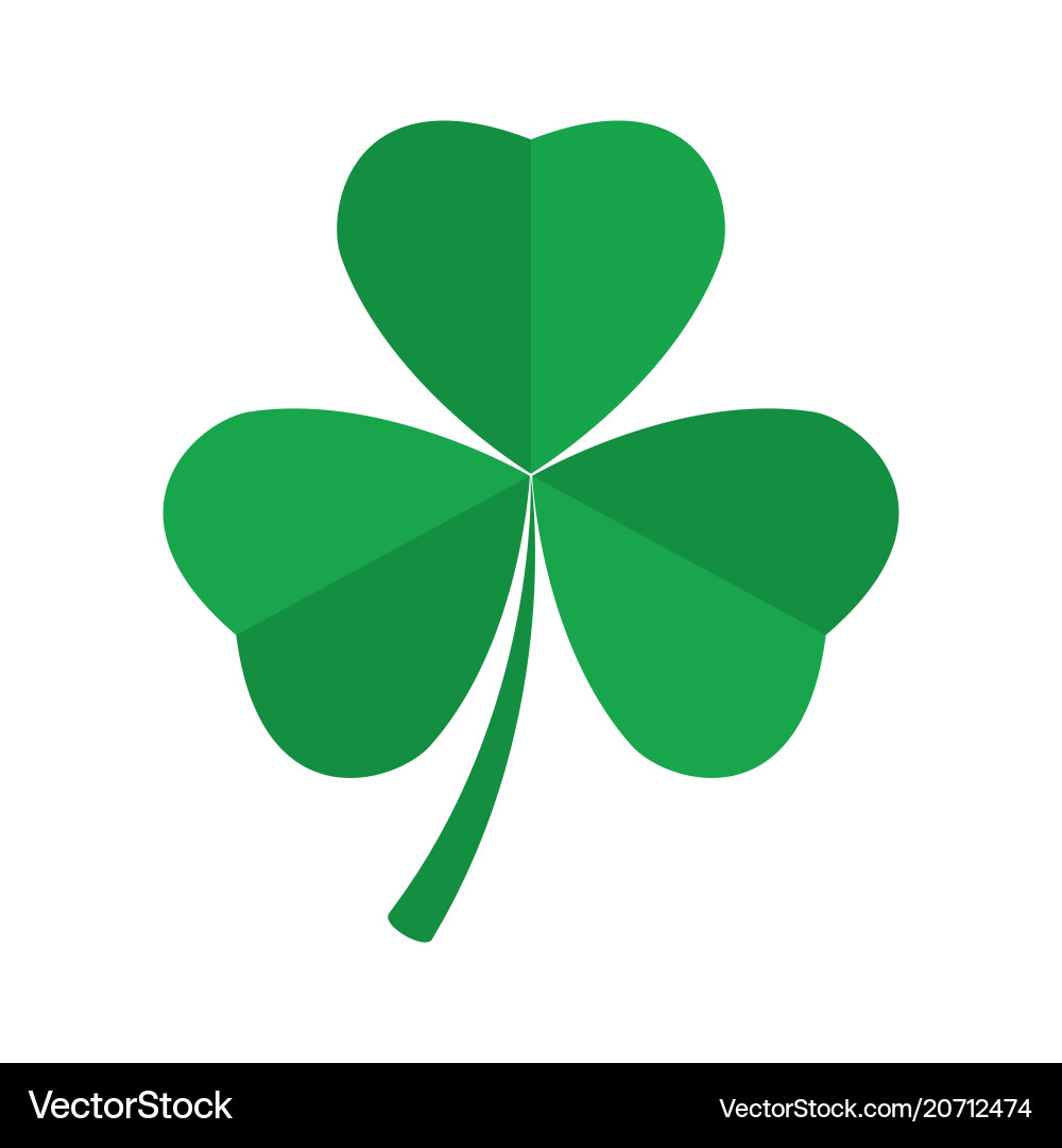 Shamrock clover icon st patrick s day symbol Vector Image