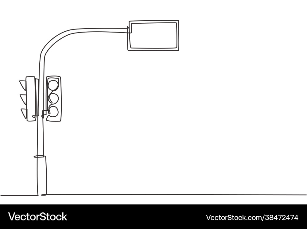 Line Drawing Of A Street Light