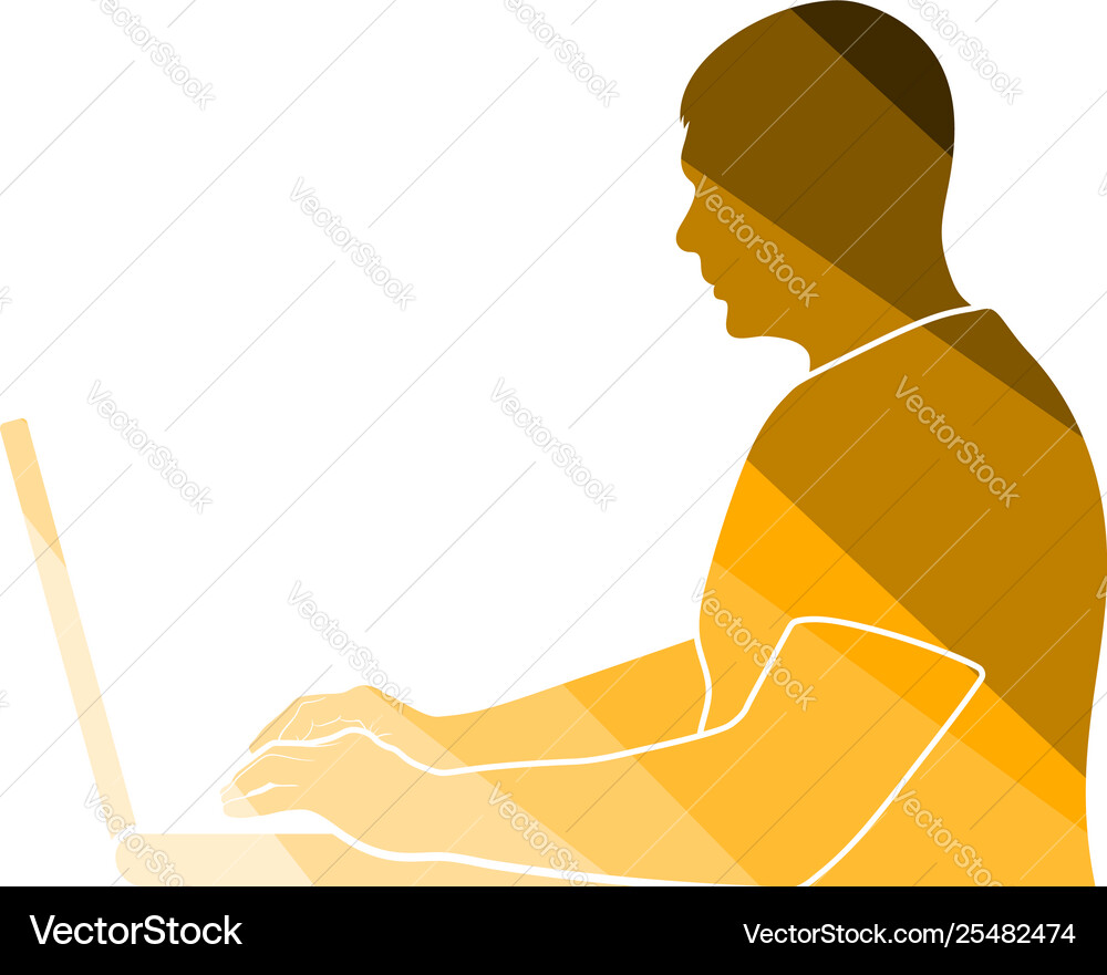 Writer at the work icon Royalty Free Vector Image