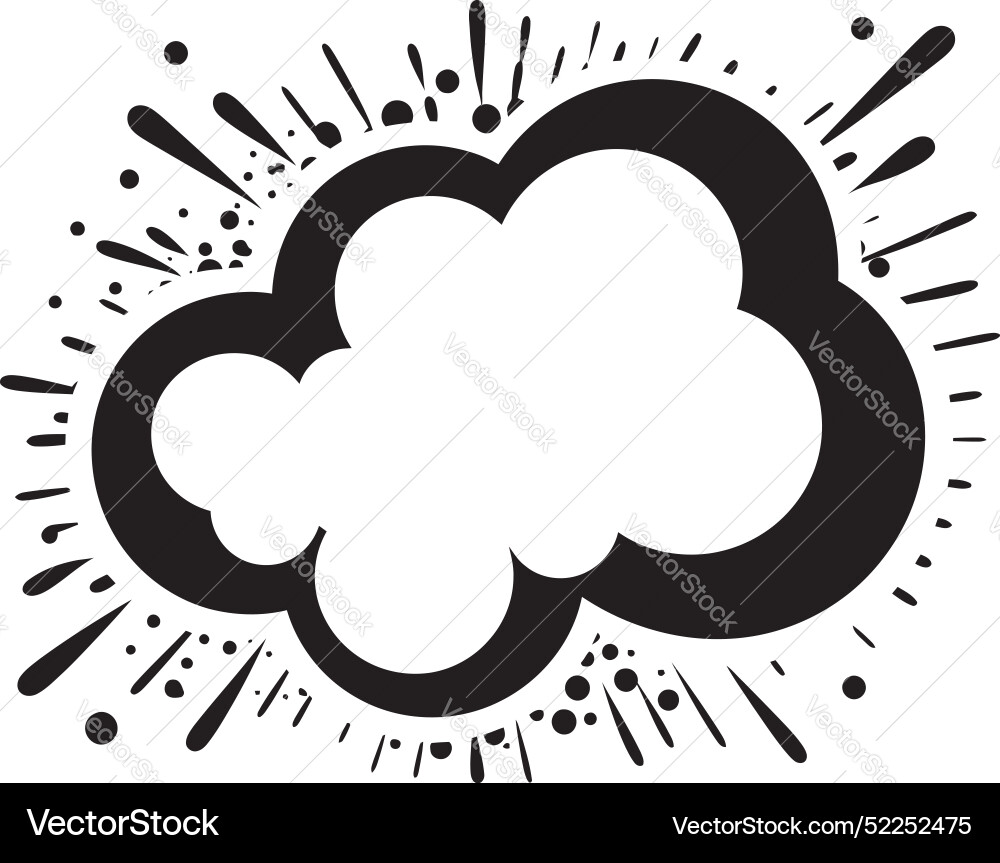 Bold balloon lively language speech cloud Vector Image