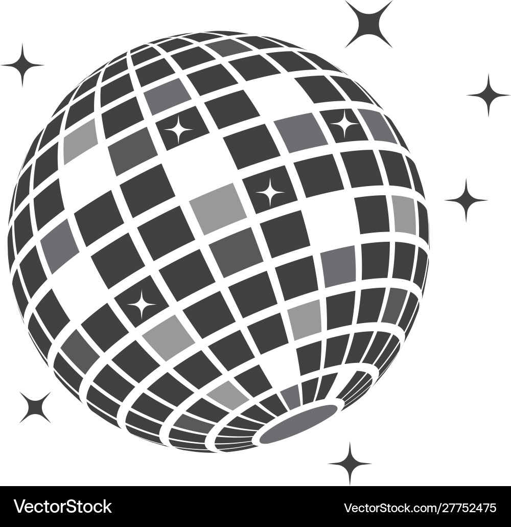 Disco ball icon design Royalty Free Vector Image