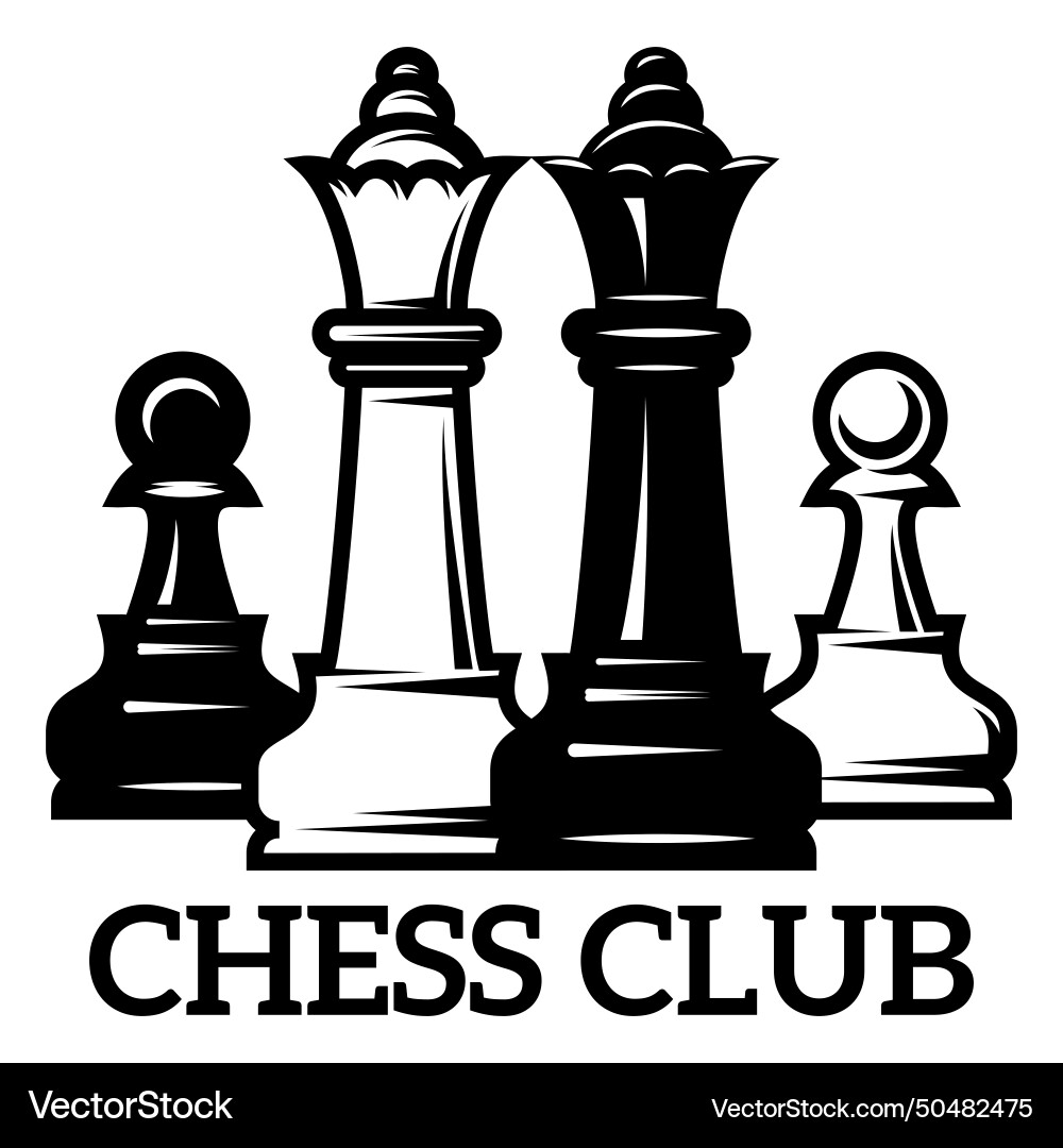 Monochrome set of chess pieces Royalty Free Vector Image