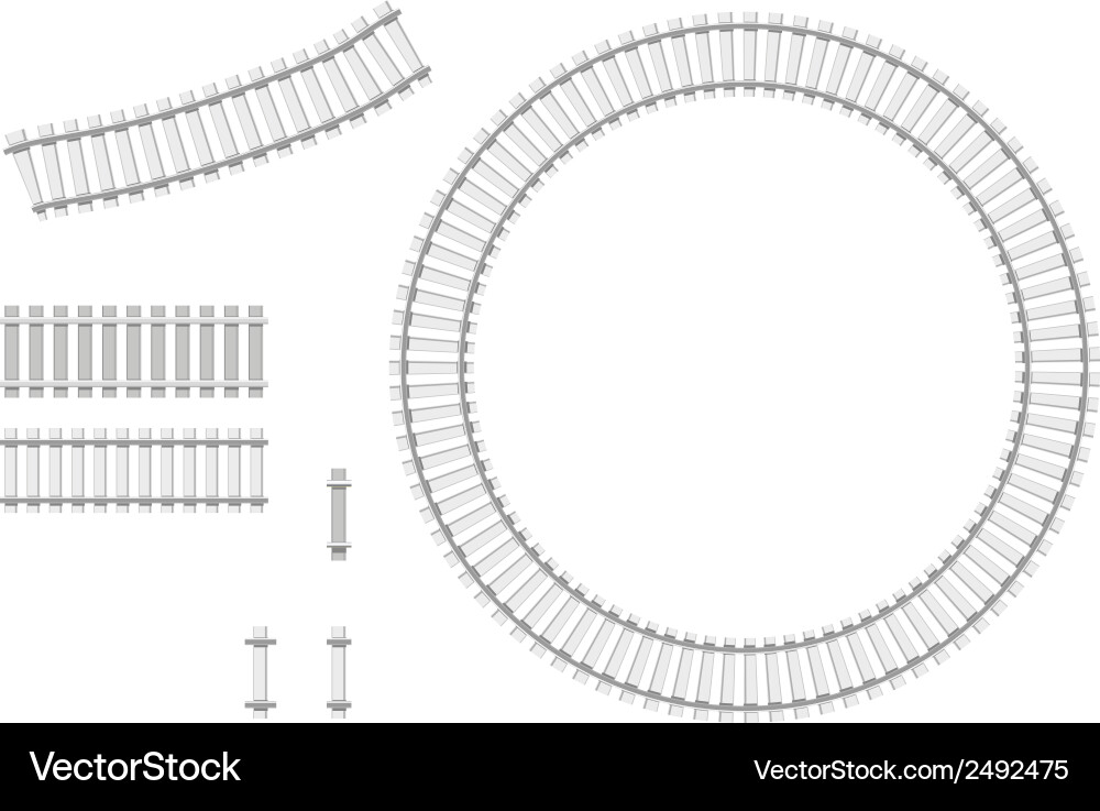 Railway Components Royalty Free Vector Image - VectorStock