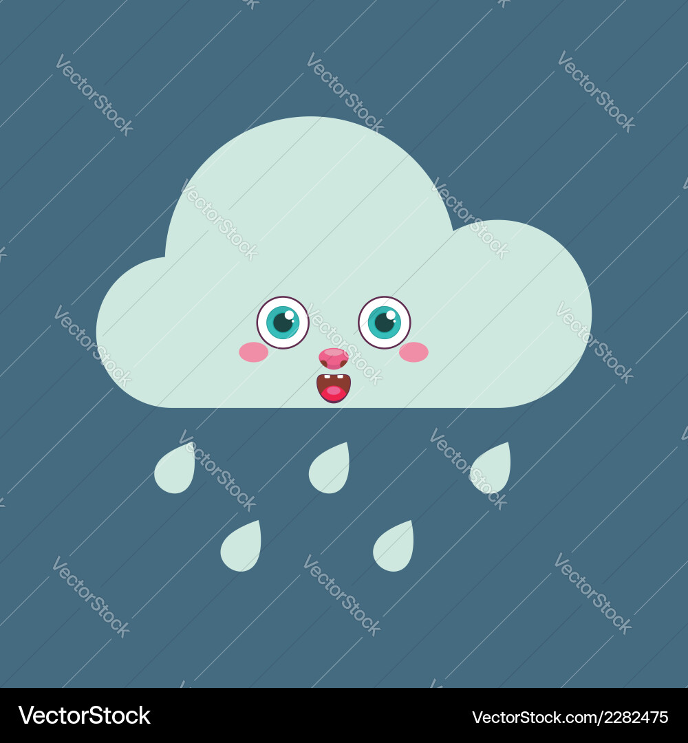 Rain Cloud Royalty Free Vector Image - VectorStock