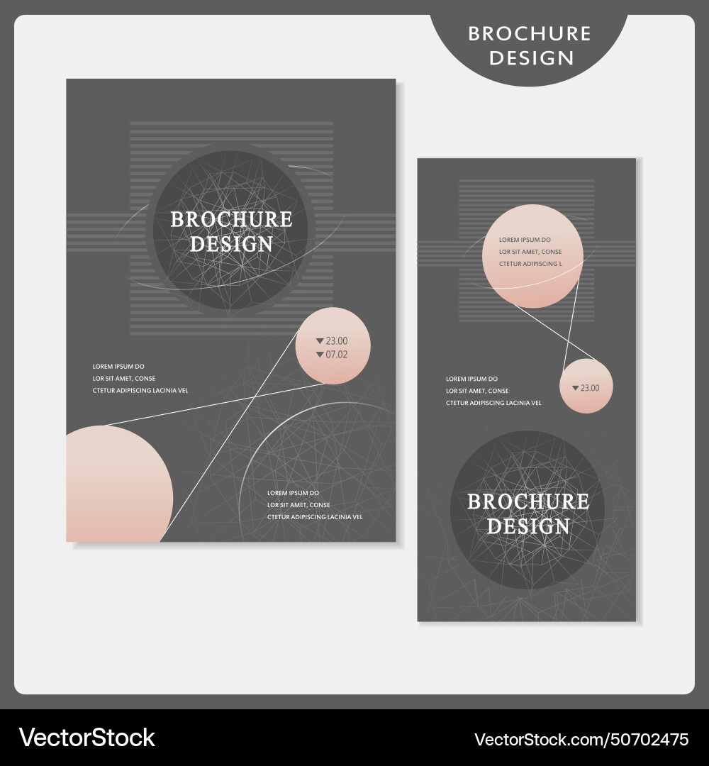 Simplicity brochure template design set Royalty Free Vector