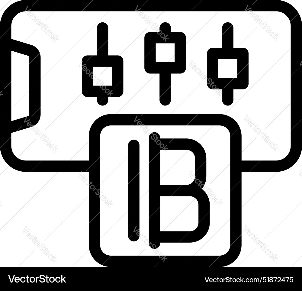 Smartphone displaying candlestick chart indicating