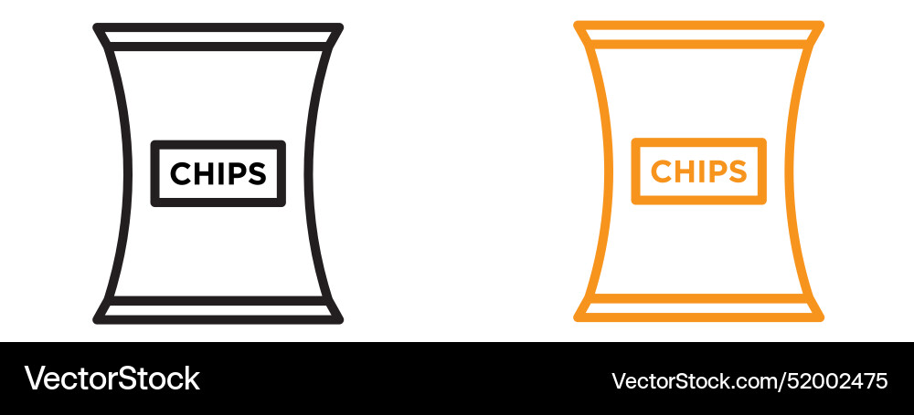 Snack icon for potato chips fast food and crispy Vector Image