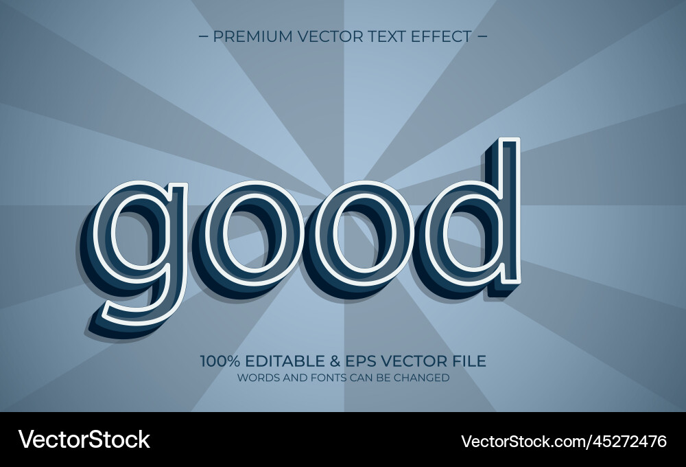 3D Bold Text Effect - Retro Style Royalty Free Vector Image