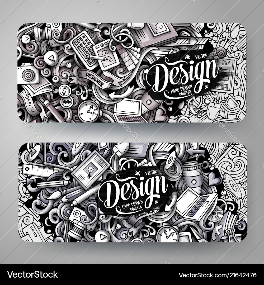 Cartoon graphics monochrome hand drawn Royalty Free Vector