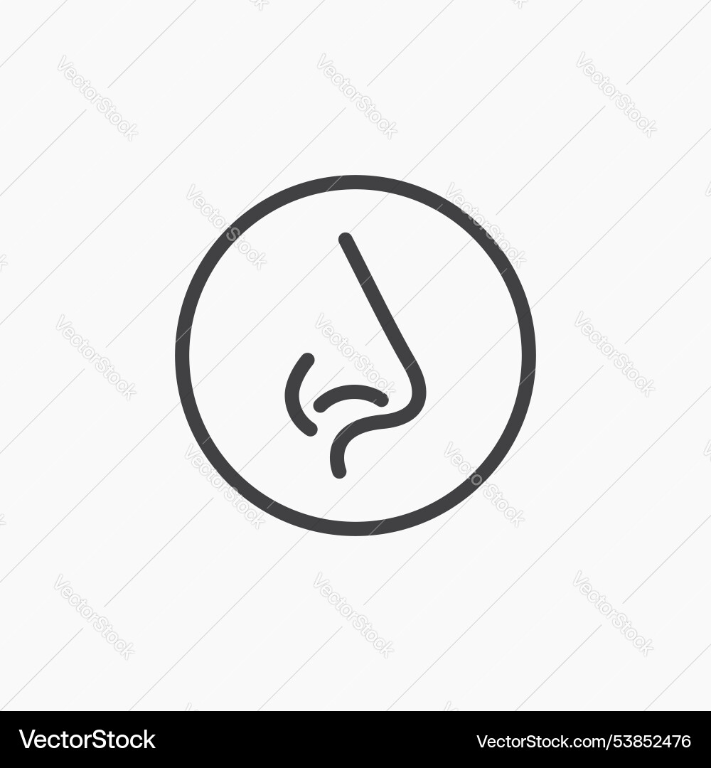 Nose vecor icon set Royalty Free Vector Image - VectorStock